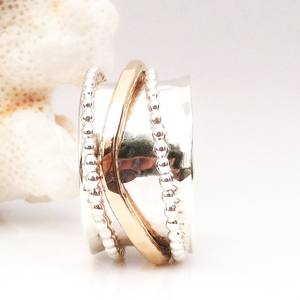 Beaded Wave Ring – BadBeeJewelry